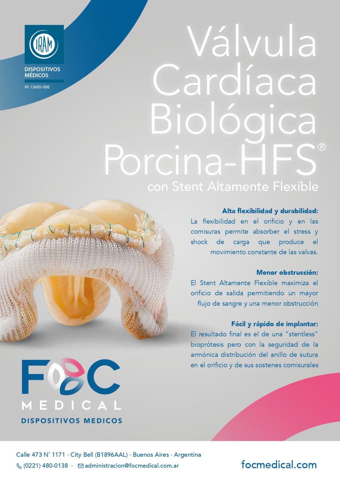 H.F.S. Bioprosthesis Porcine Cardiac Valve - FOC Medical